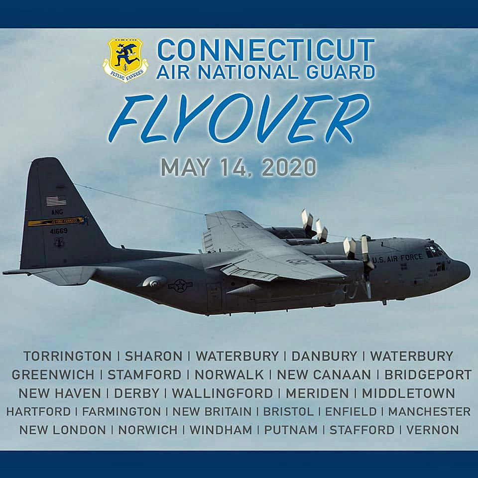 When to see CT National Guard’s flyover at hospitals today