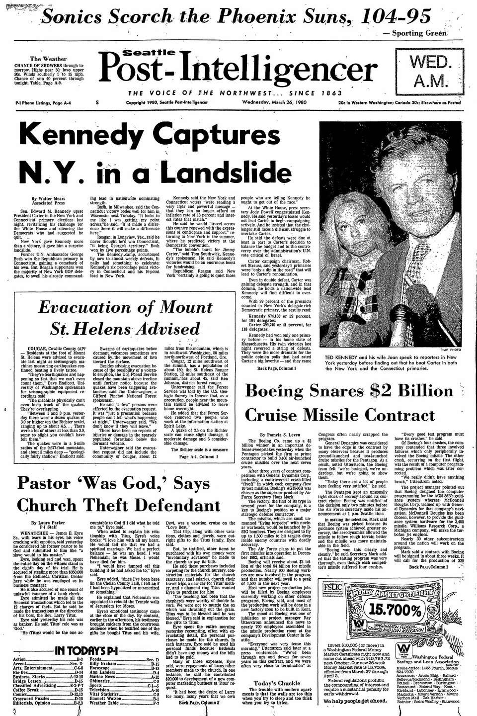 When Mount St. Helens woke up and blew her top