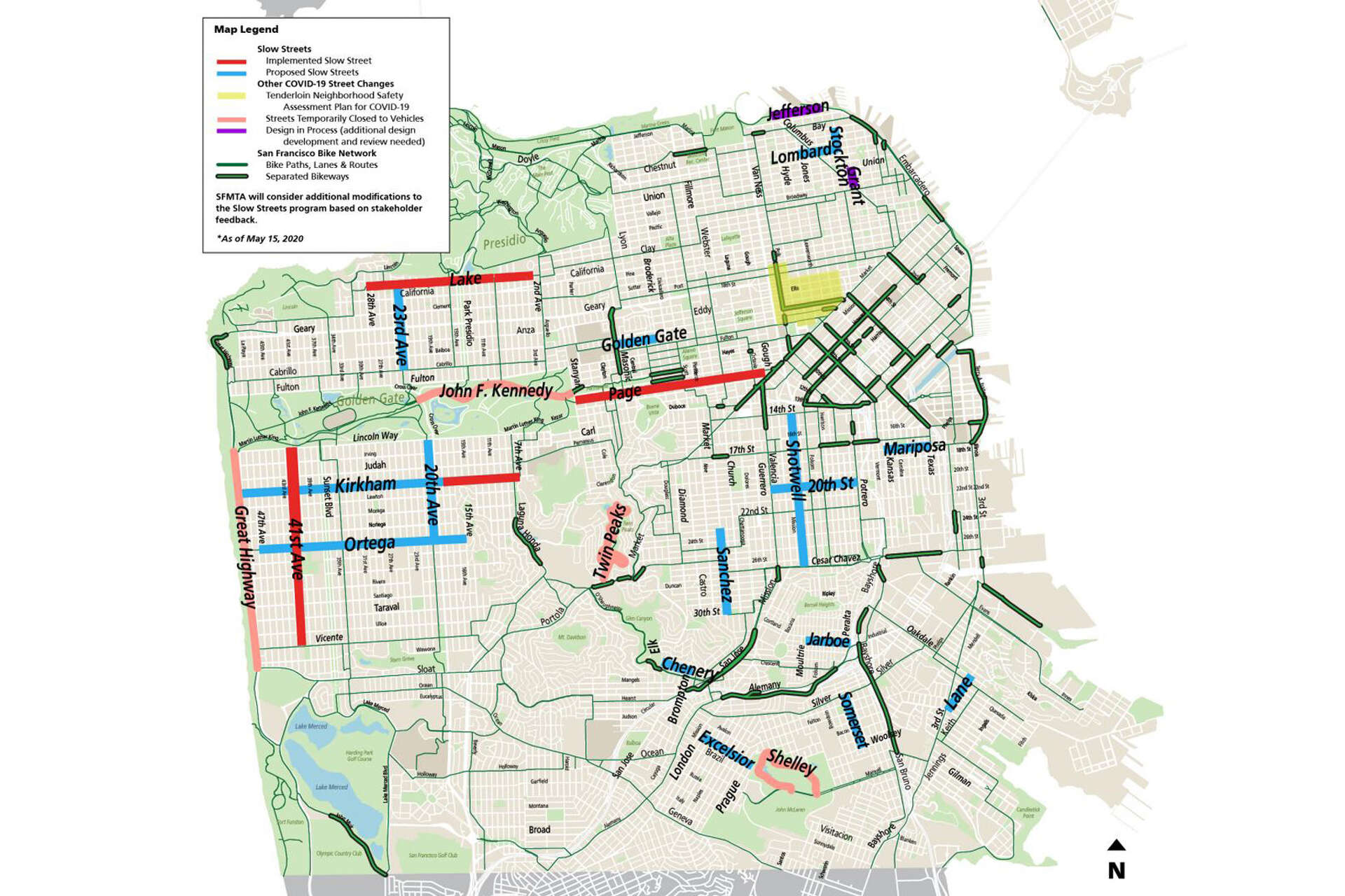 Maps: San Francisco closes more streets to traffic