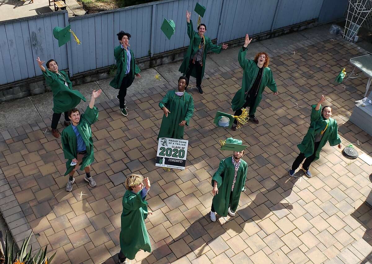 High school seniors embrace improvised graduation events in strange ...