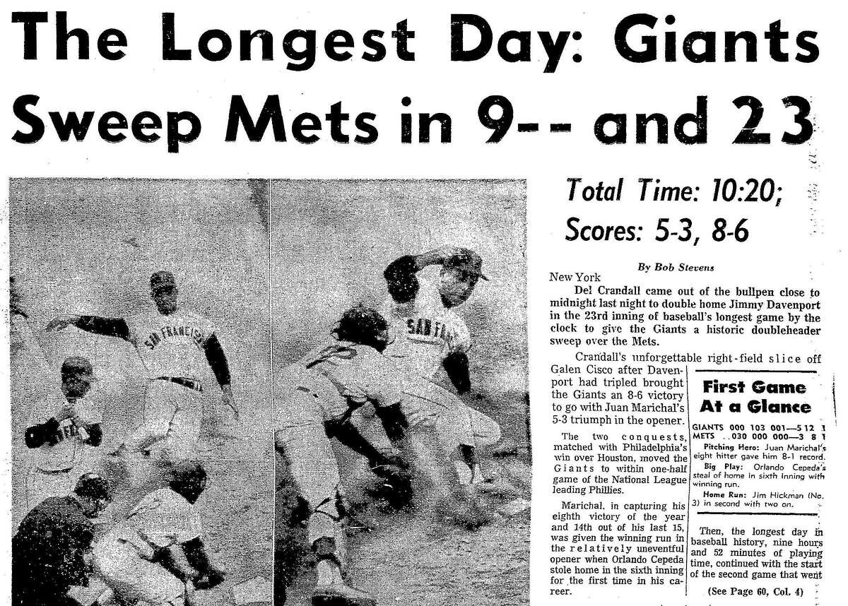 May 31, 1964: Giants outlast Mets in 23 innings in second game of ...