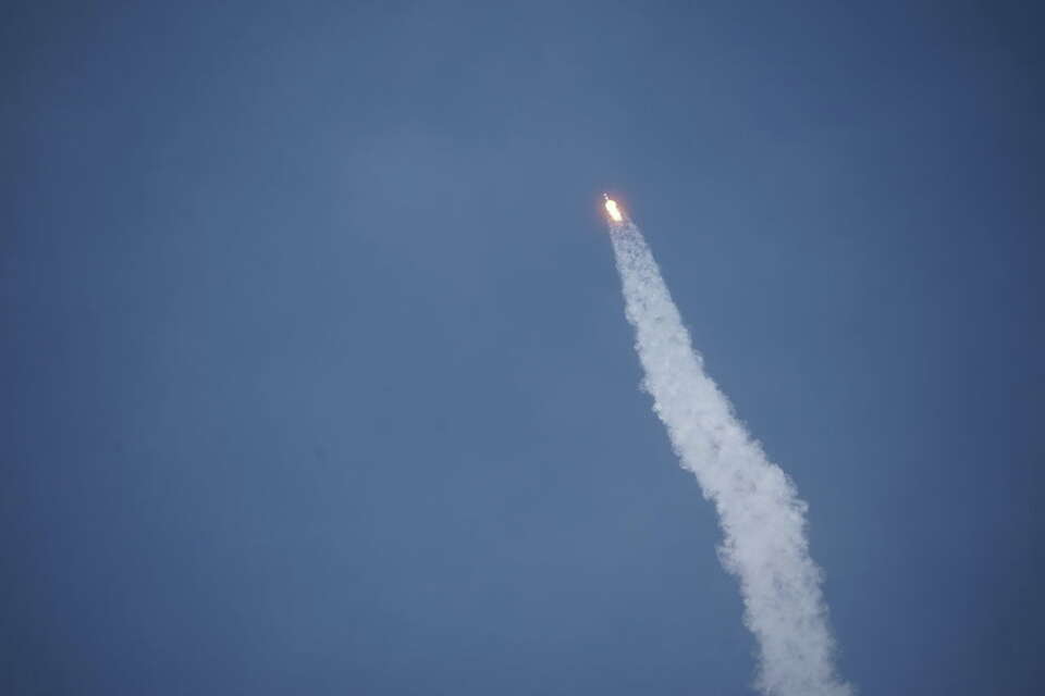 Photos from the historic crewed launch of the SpaceX rocket ship