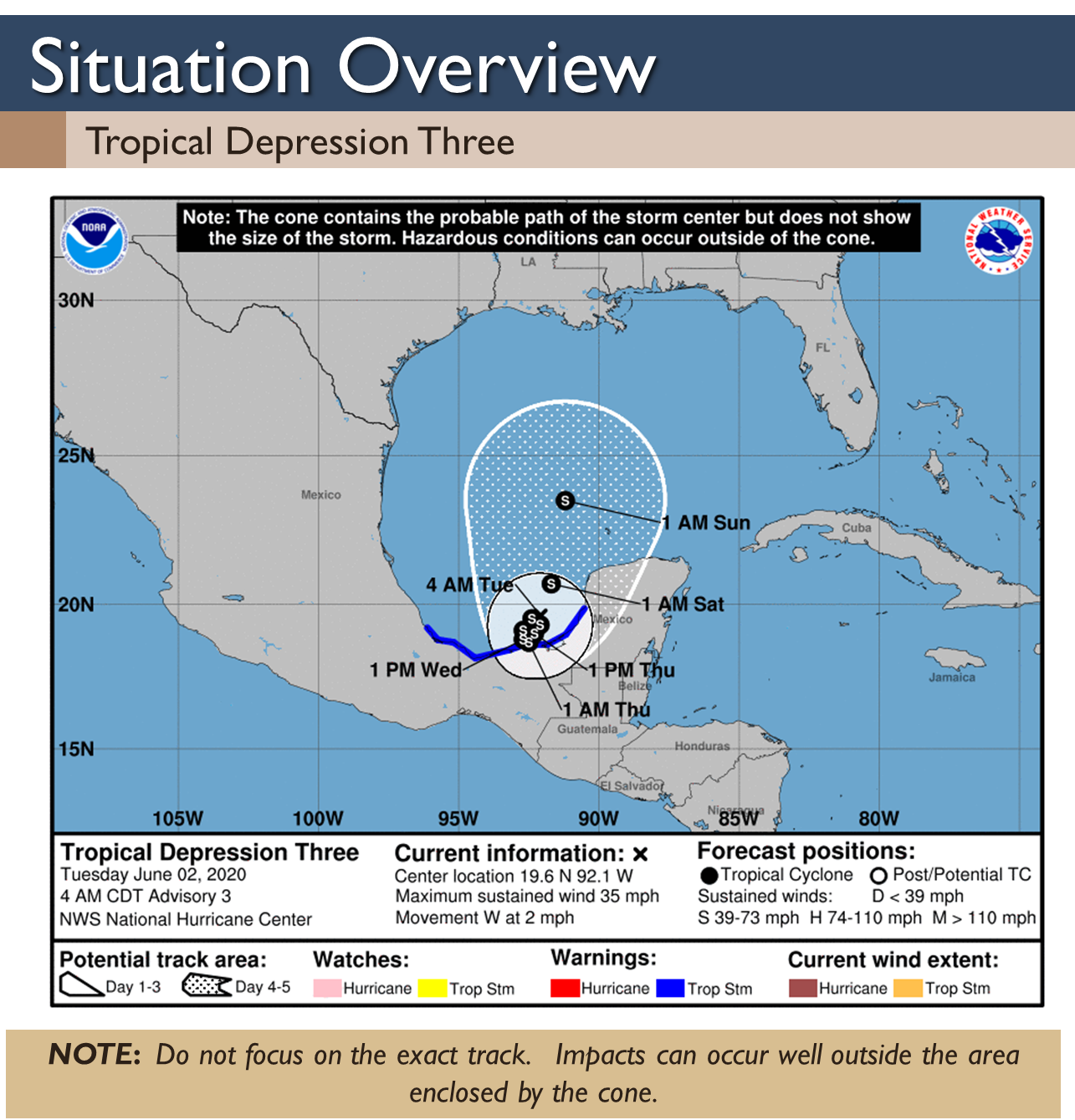 Tropical Depression Three strengthening, moving to central Gulf by weekend