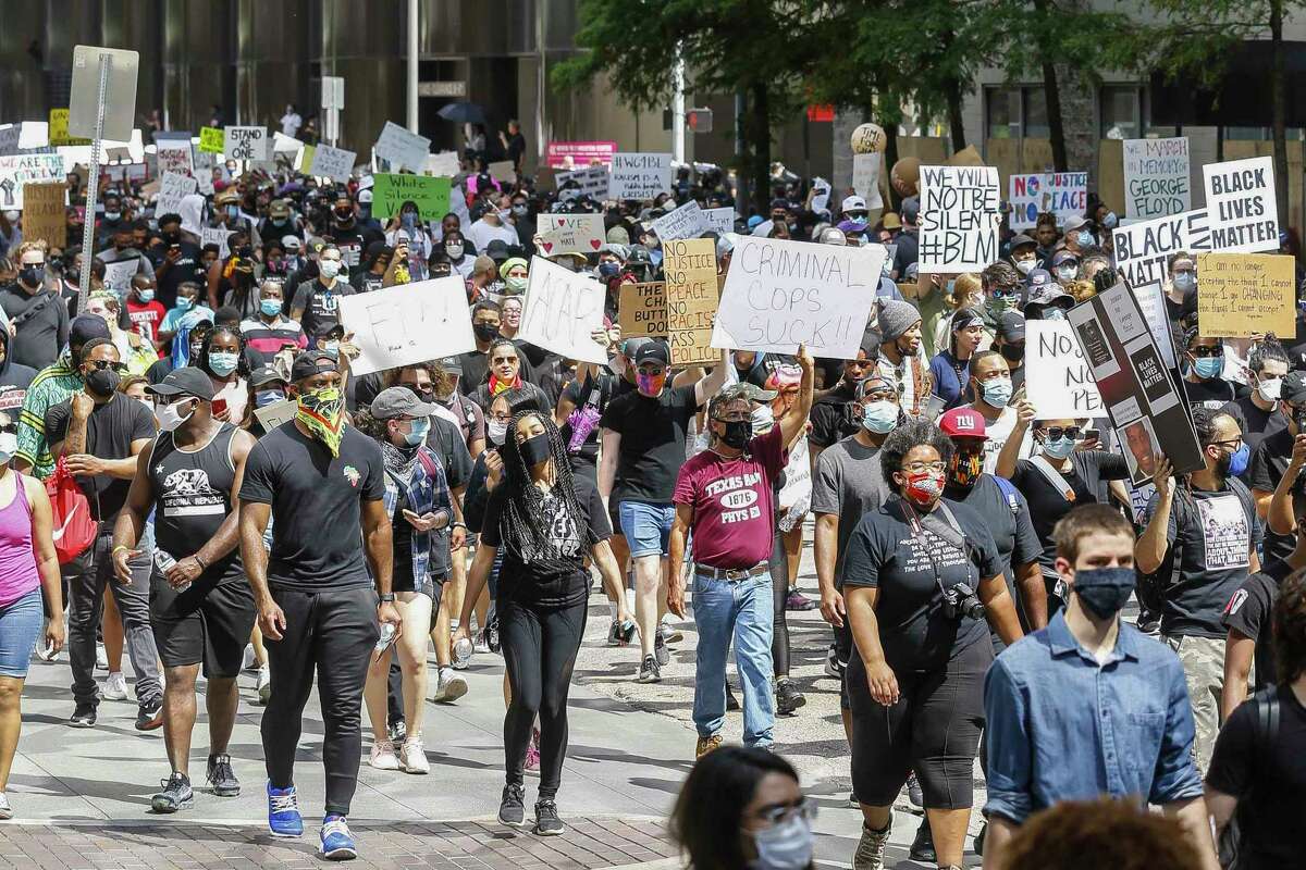 Houston PD arrests more than 200 after downtown rally for George Floyd