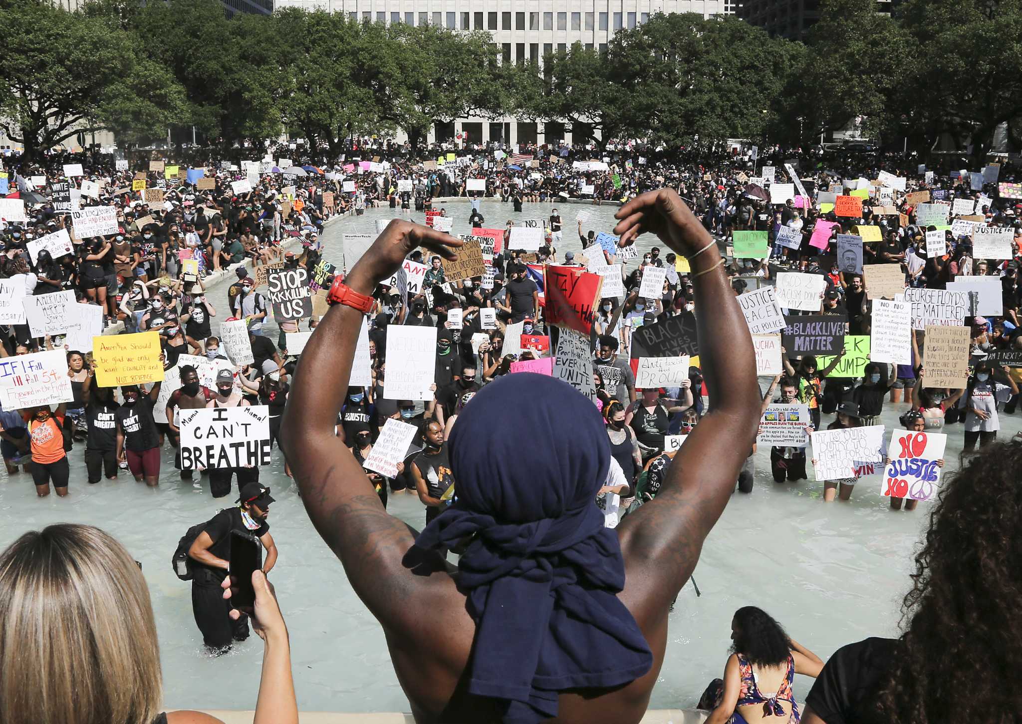 Sights and sounds from Houston's massive George Floyd rally