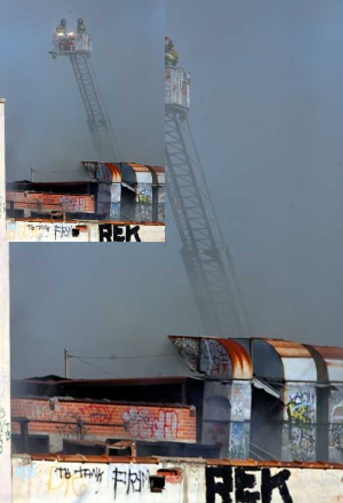 Warehouse fire controlled