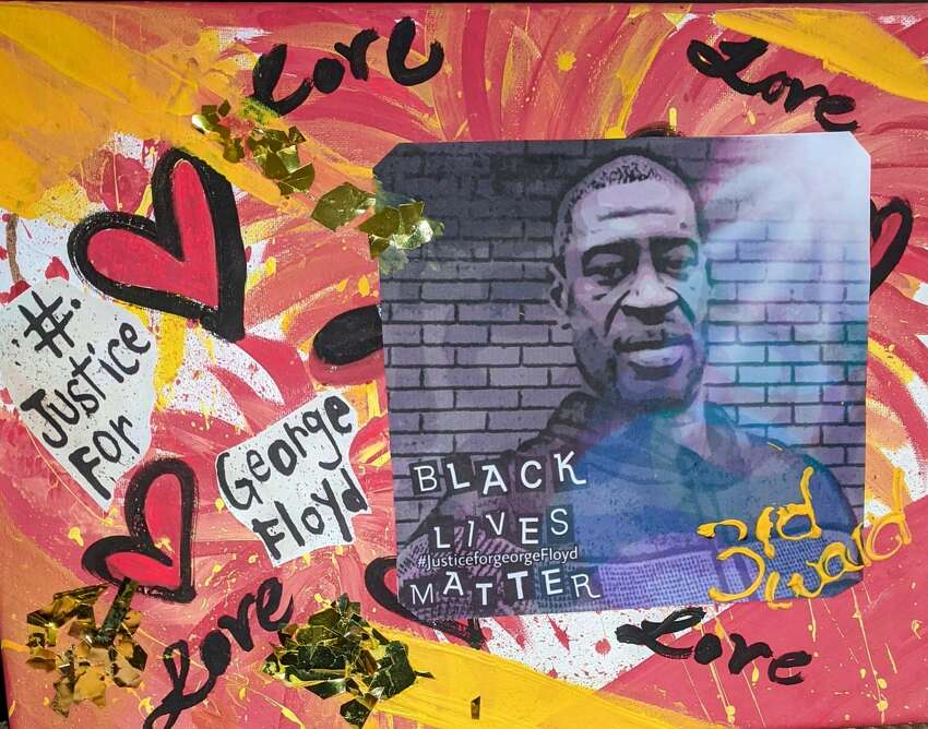 Artistic renderings commemorating George Floyd on display through # ...