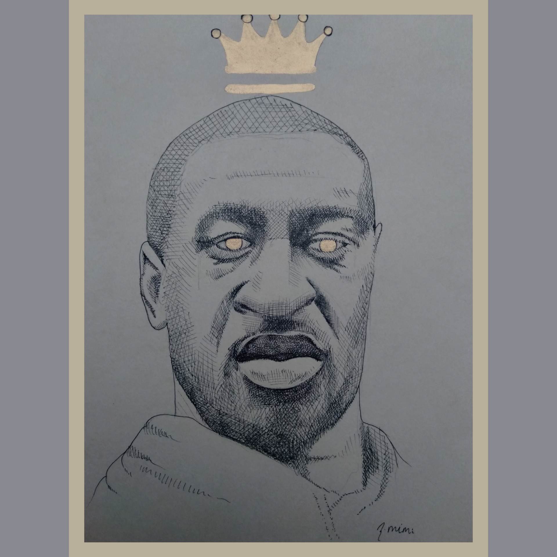 Artistic renderings commemorating George Floyd on display through # ...