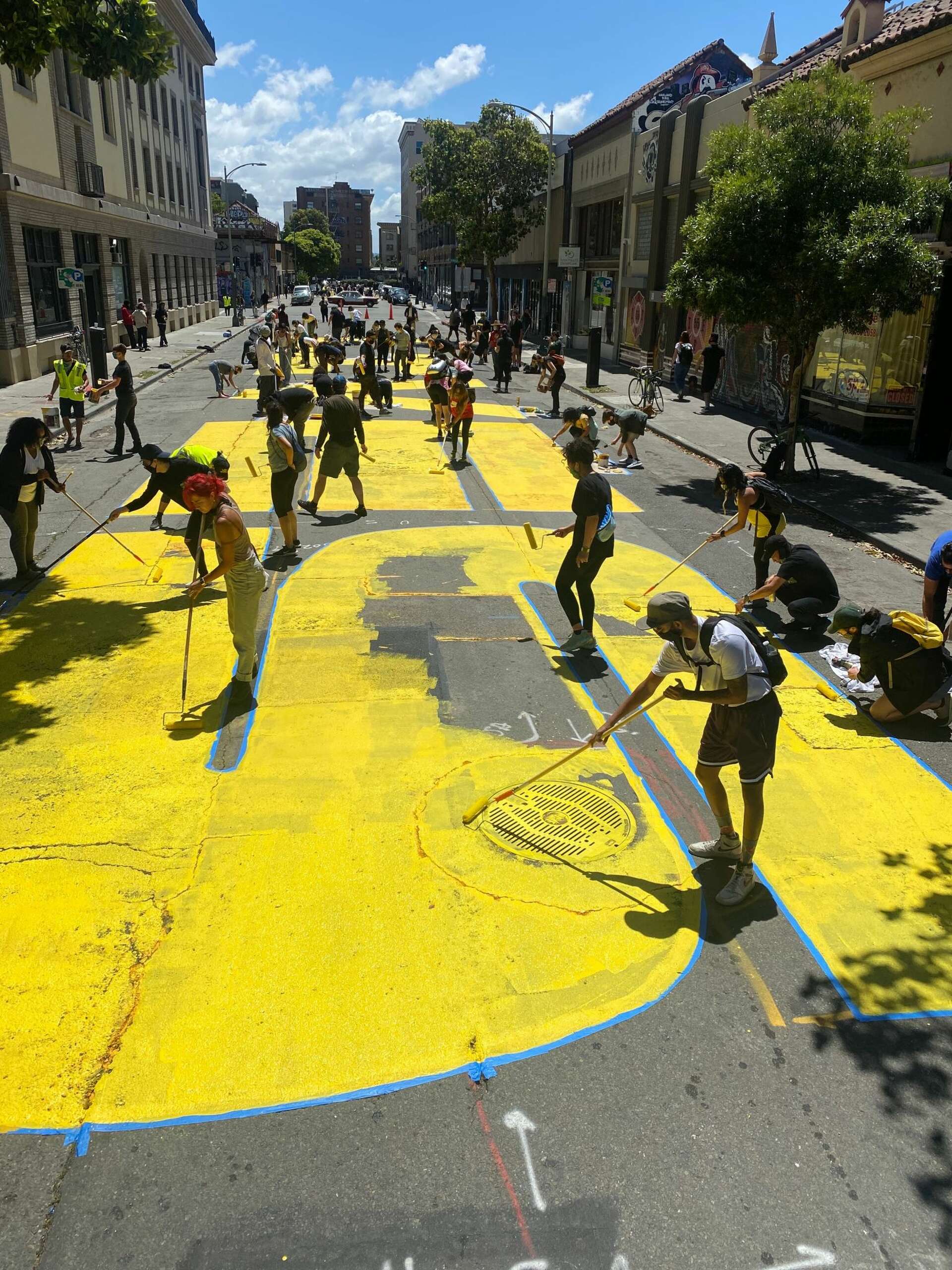 The 'Black Lives Matter' mural spanning three blocks in Oakland almost ...