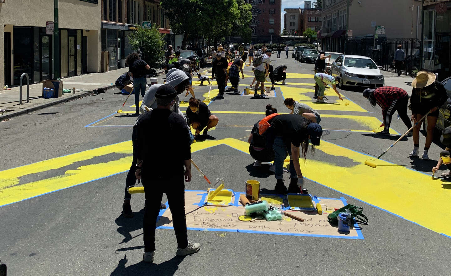 The 'Black Lives Matter' mural spanning three blocks in Oakland almost ...