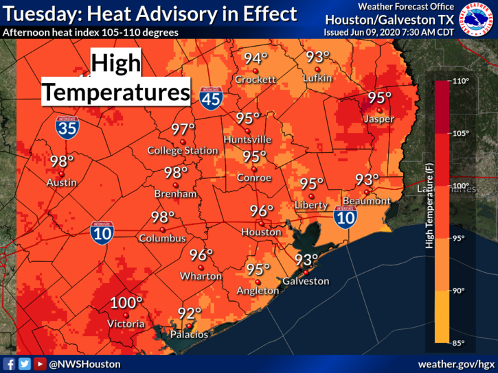 Heat advisory for Houston area today, triple-digit ‘feels like’ temps ...