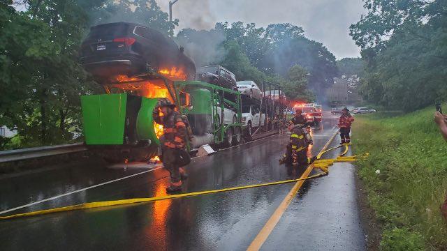 I-84 on ramp in Danbury reopens after tractor-trailer fire