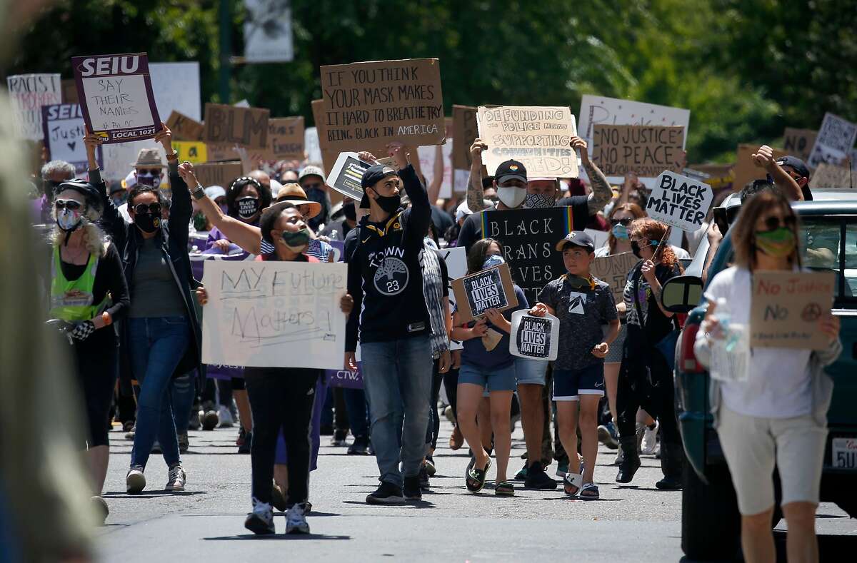 Thousands march across Bay Area as protests against racism and police ...