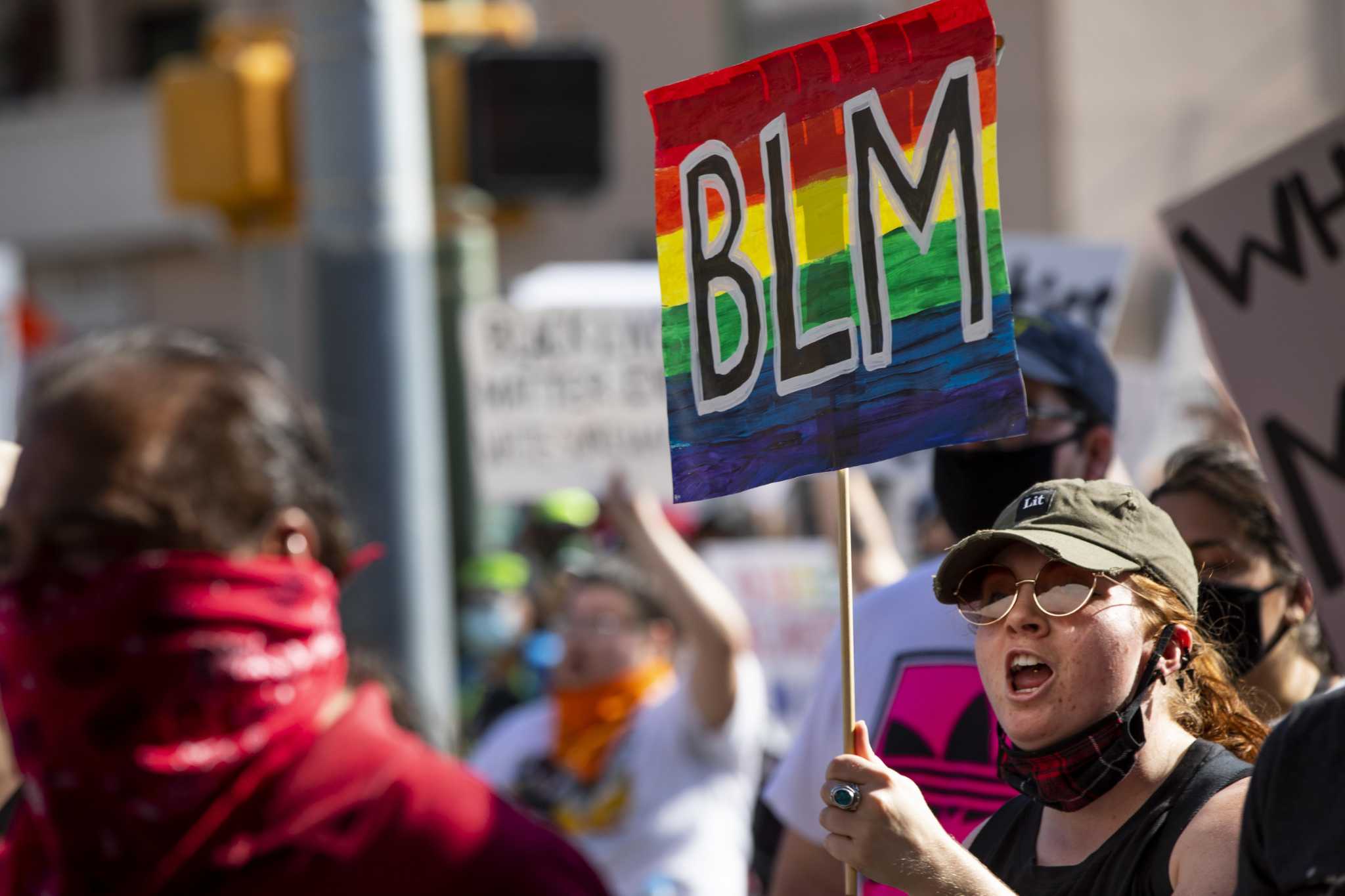 Hundreds march Saturday in LGBTQ Black Lives Matter rally