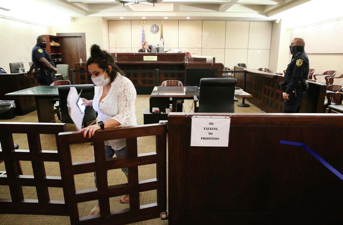 Courtrooms in San Antonio being outfitted with protective shields ...