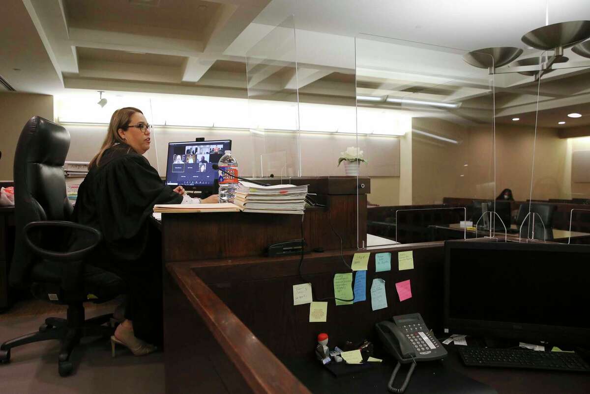 Courtrooms in San Antonio being outfitted with protective shields ...