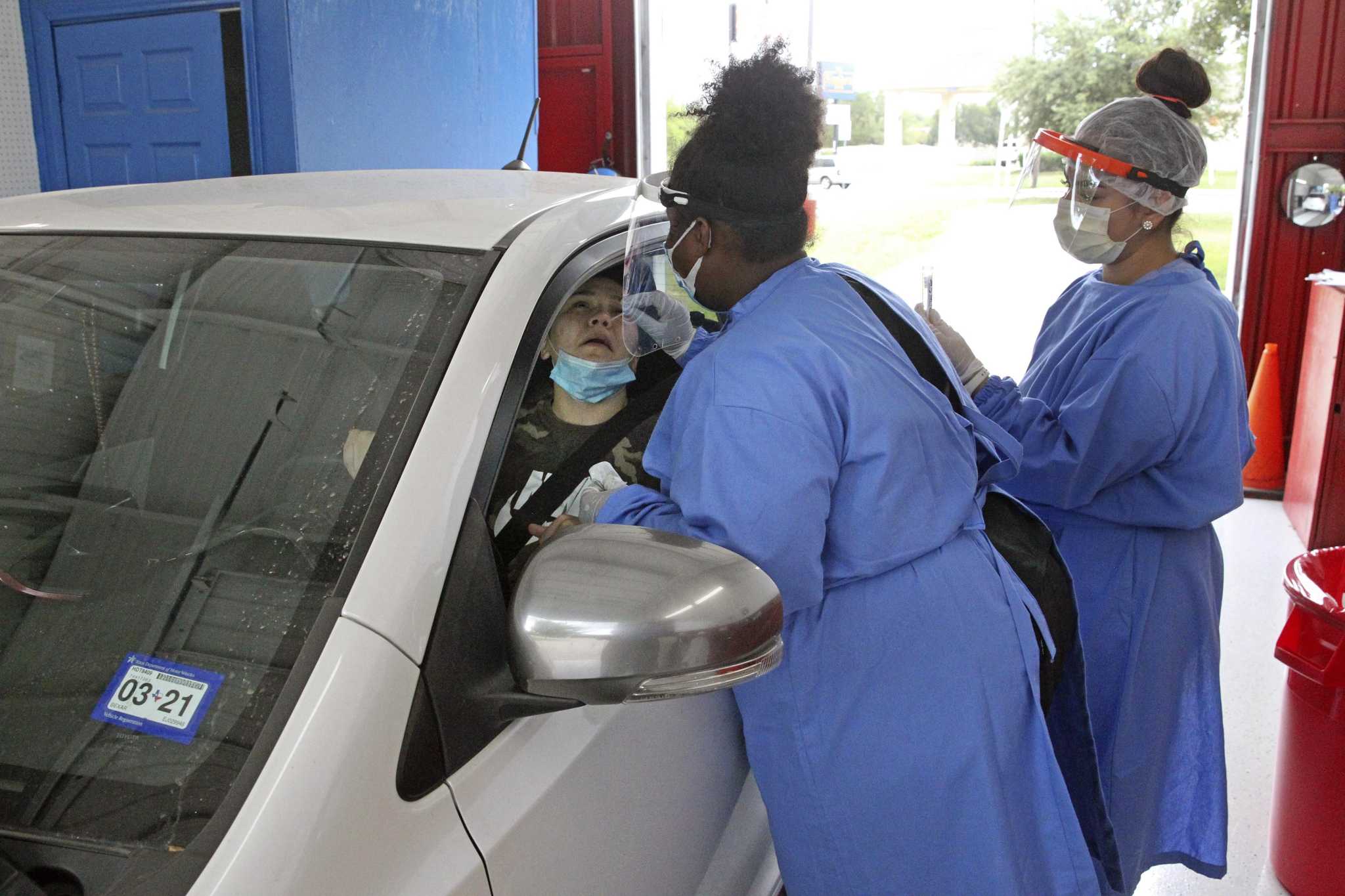 Drive-thru vehicle inspection shop has a new sideline: COVID-19 testing