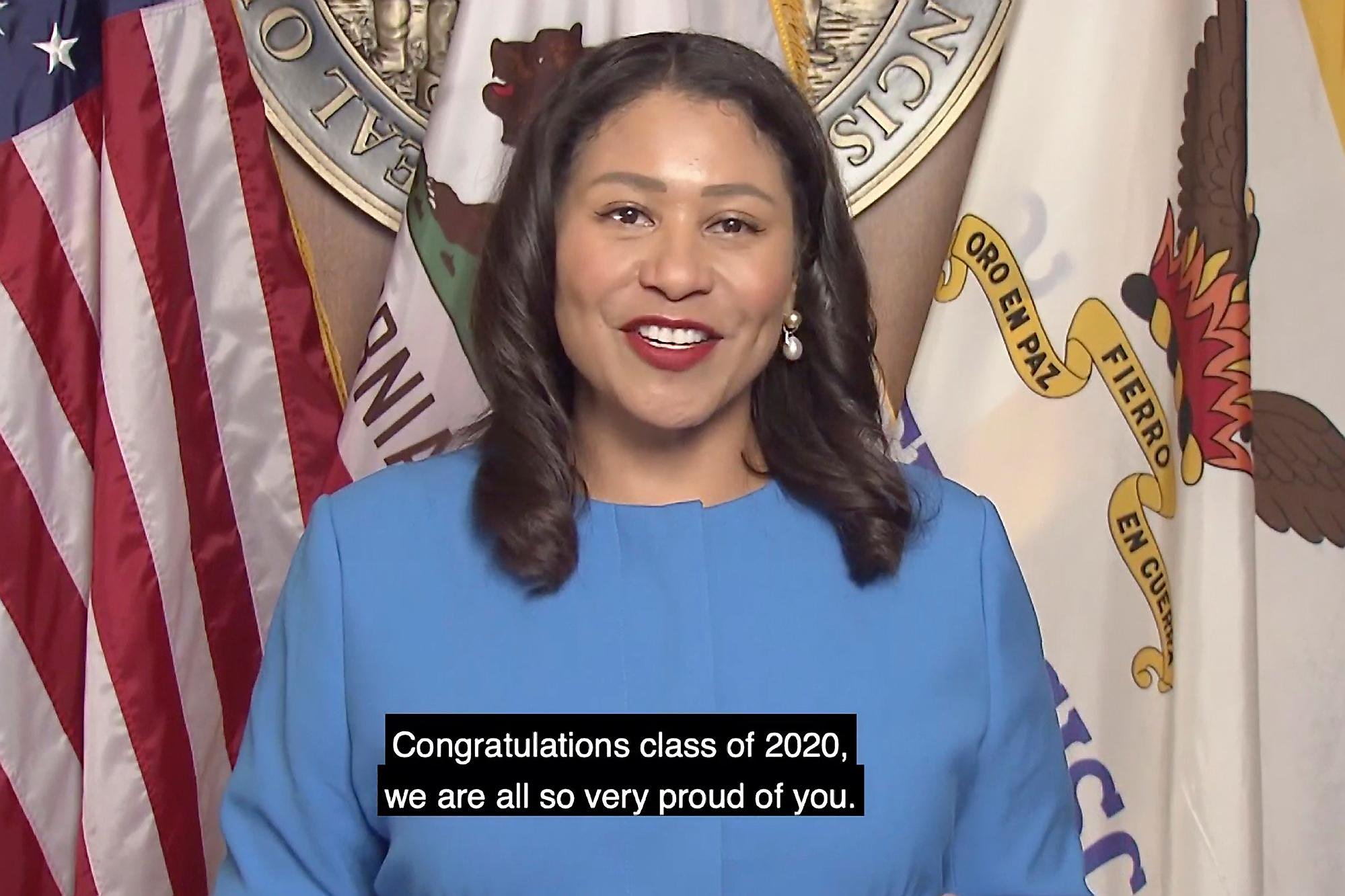 Mayor Breed delivers video speech to SF State graduates: ‘We need our ...