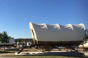 Get off the grid to the most unique covered wagon campground in Texas