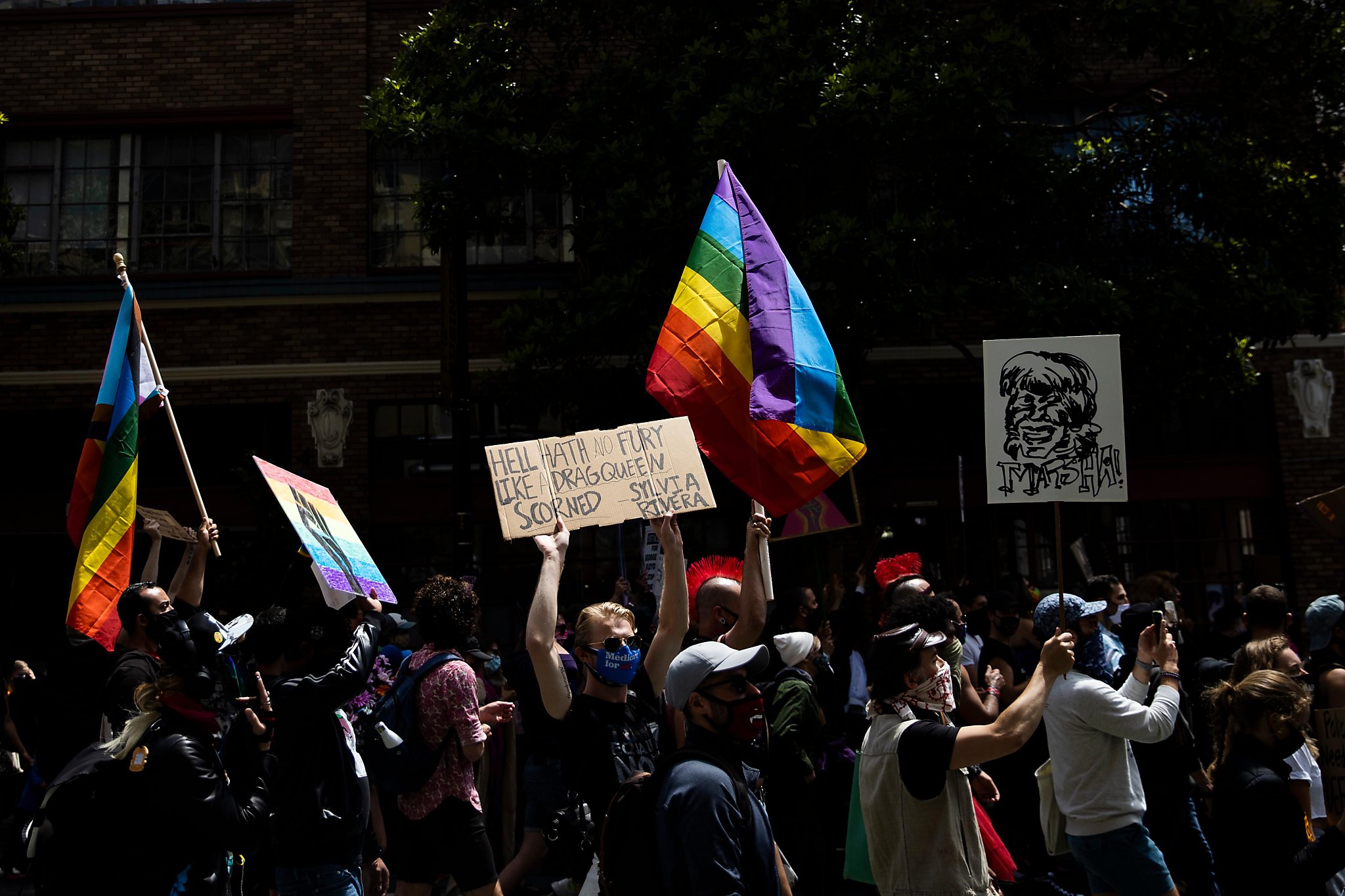 George Floyd protests merge with Pride on 50th anniversary San ...