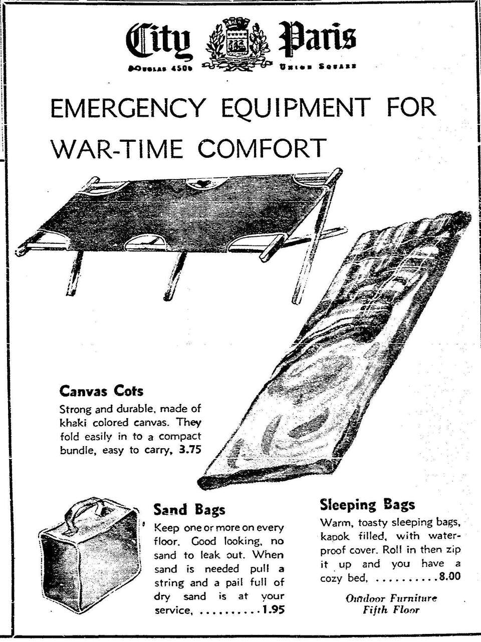 The ‘new normal’ — in 1942: A look back at wartime ads in The Chronicle