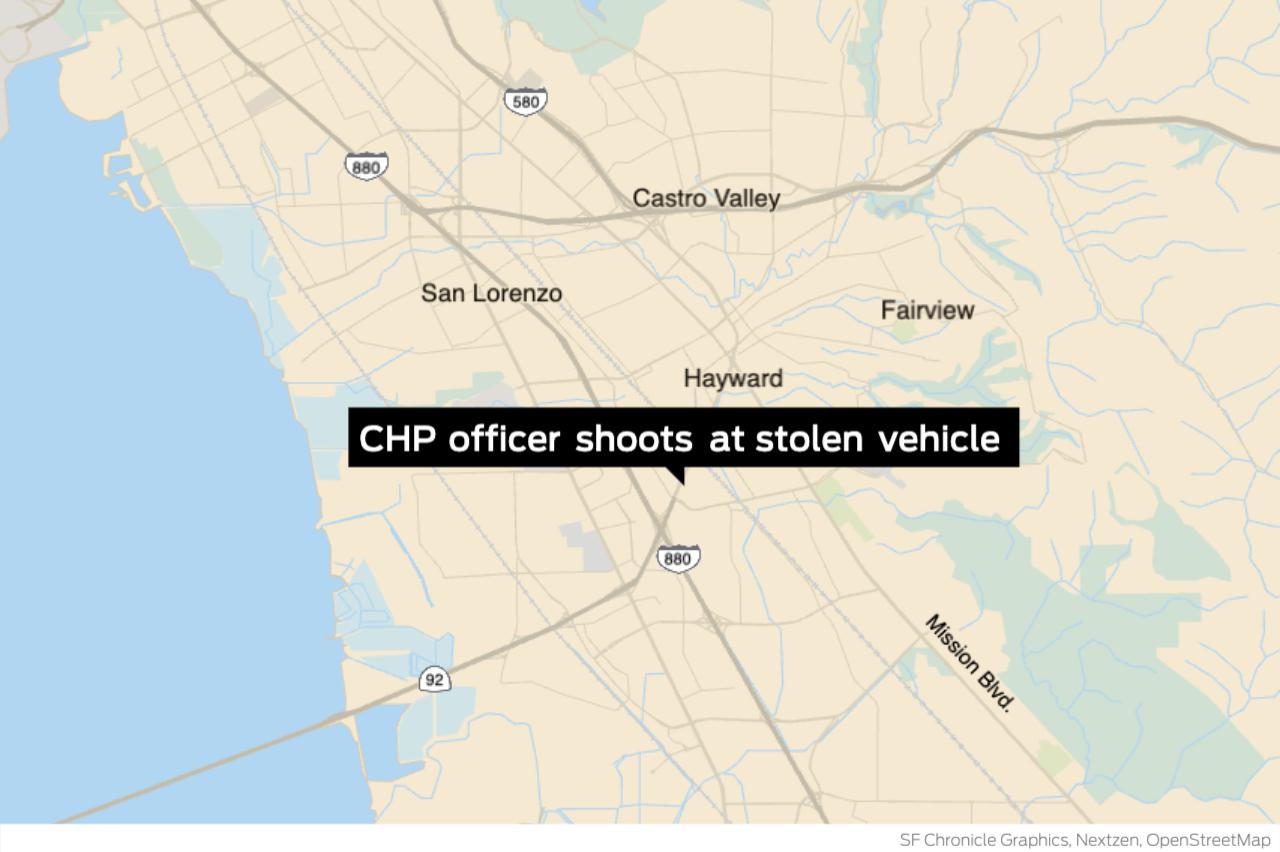 CHP officer shoots at fleeing stolen vehicle in Hayward