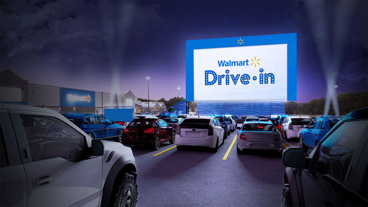 Walmart to turn parking lots into drive-in movie theaters
