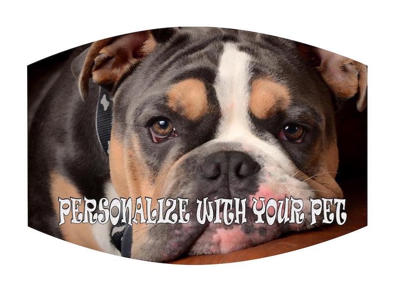 Show off your pet with these custom face masks available online