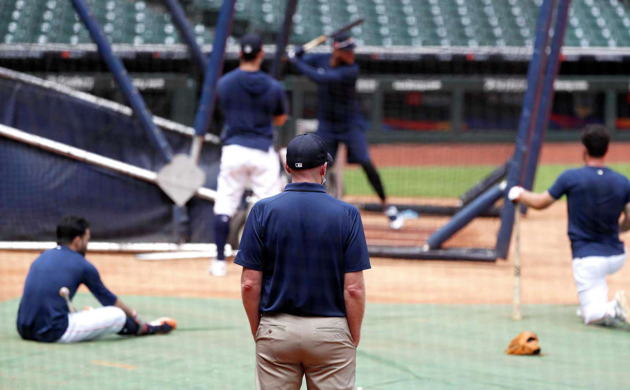 Astros return to action with balls, bats and hand sanitizers