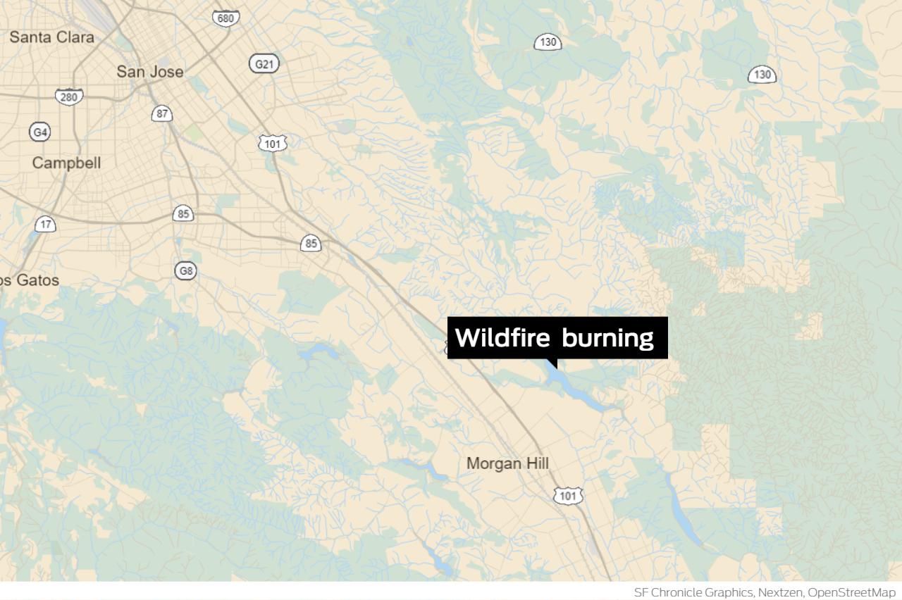Morgan Hill wildfire grows to 200 acres; evacuations near Anderson Lake ...