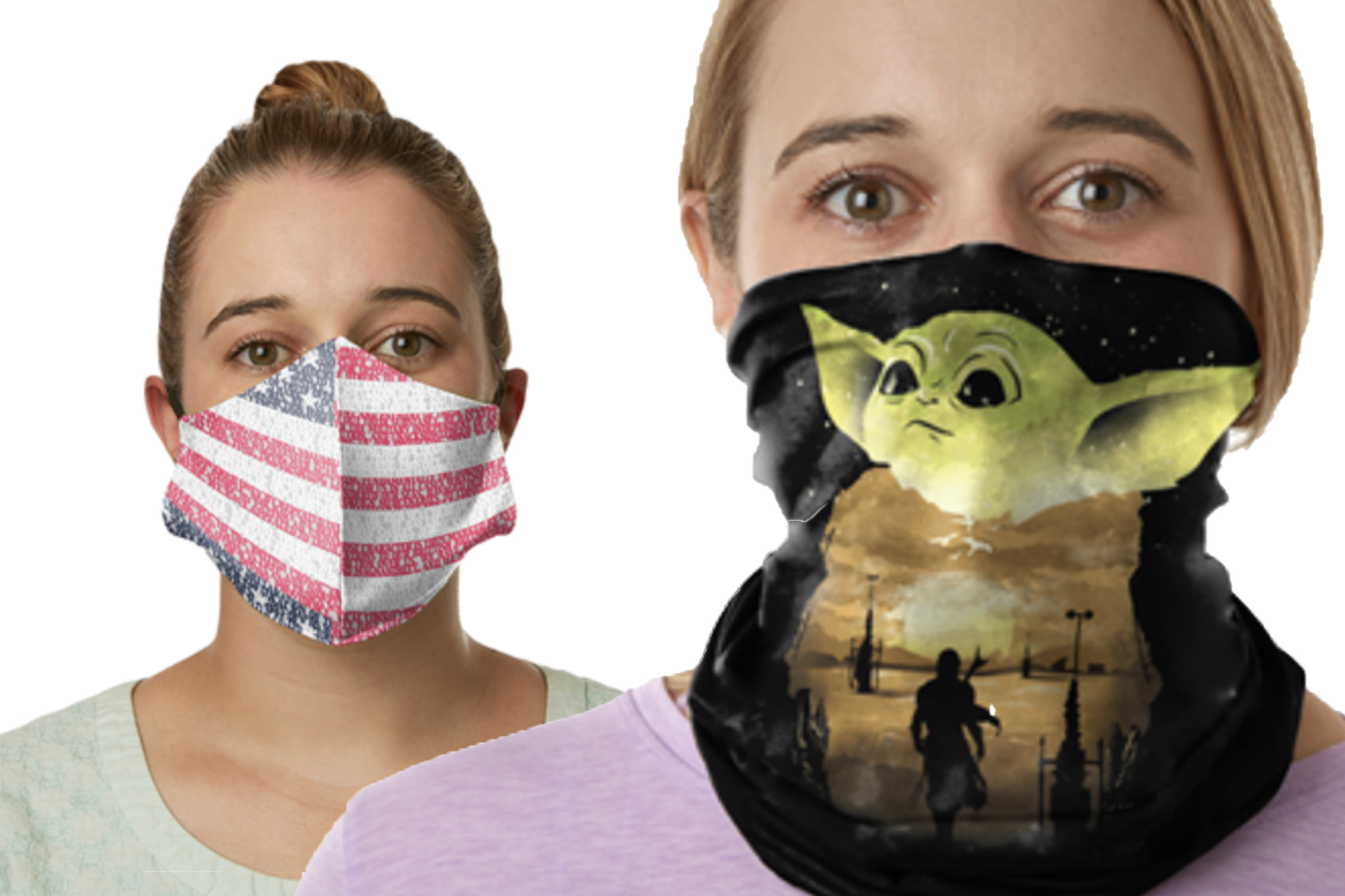 Fun, pop culture-themed masks and gaiters are on sale at Woot!