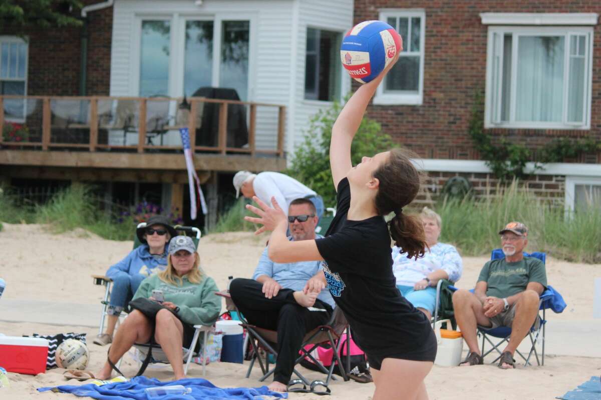 Photos: Volleyballers hit the beach
