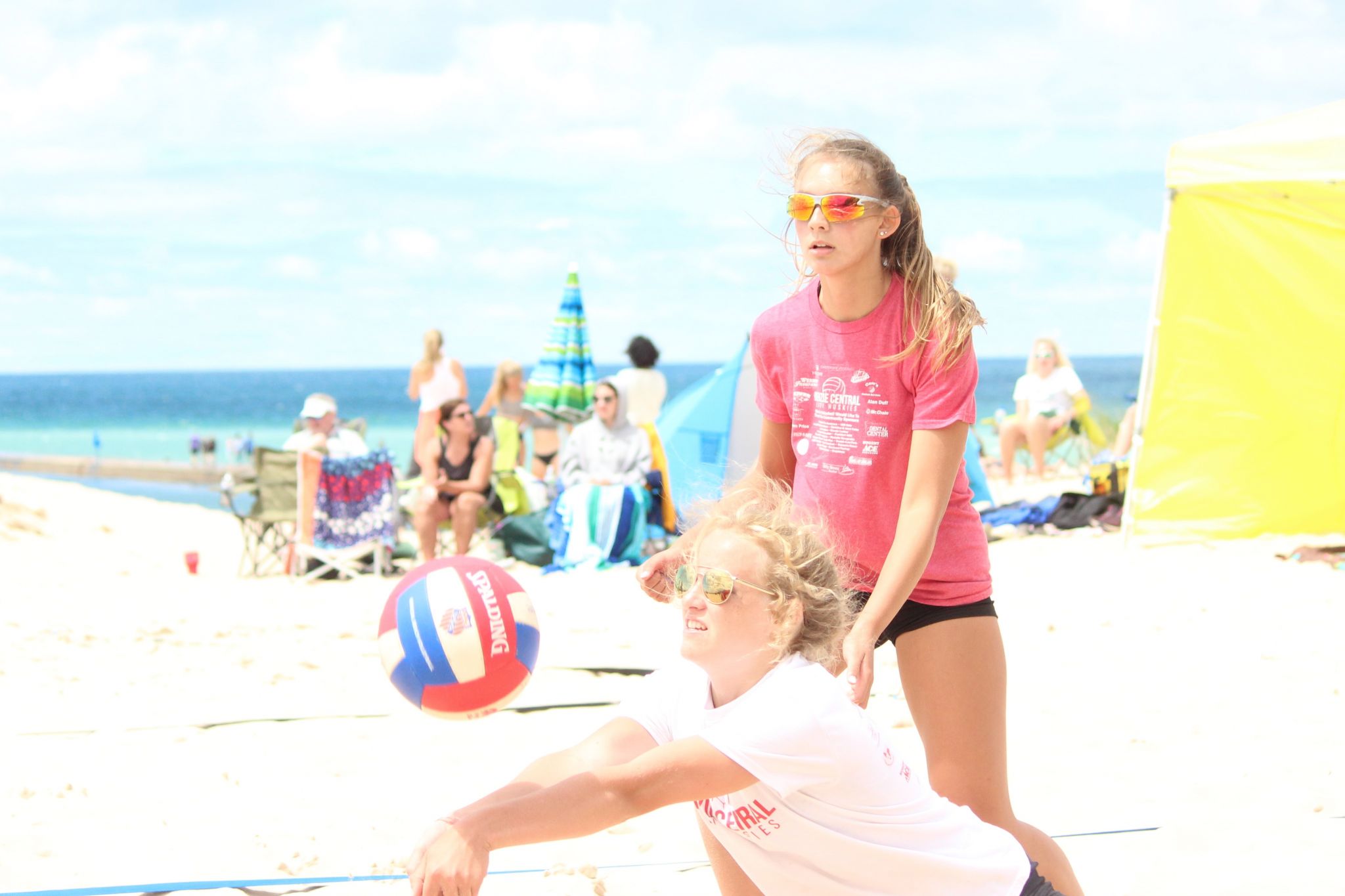 Photos: Volleyballers hit the beach