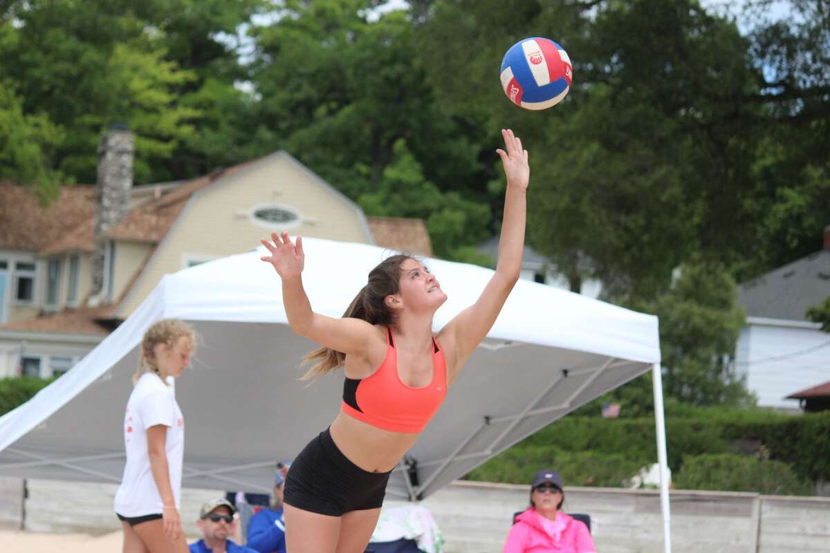 Photos: Volleyballers hit the beach