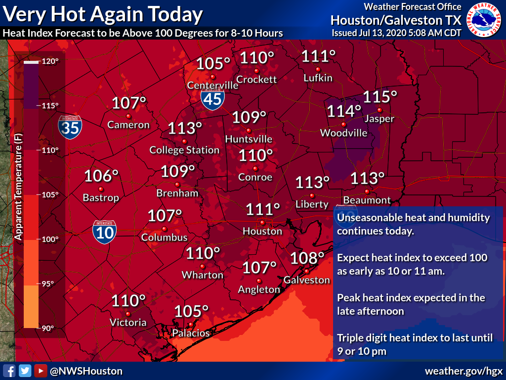 Extreme heat continues in Houston with triple-digit temperatures