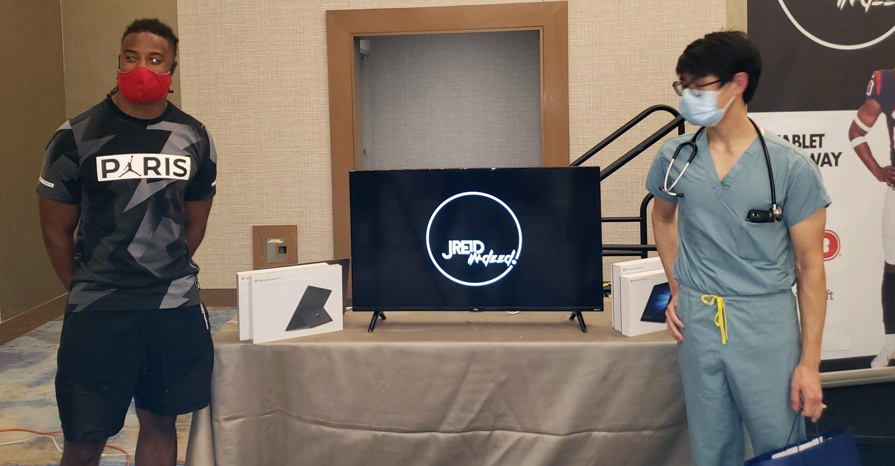 Pandemic inspired Texans' Justin Reid to give tablets to medical students