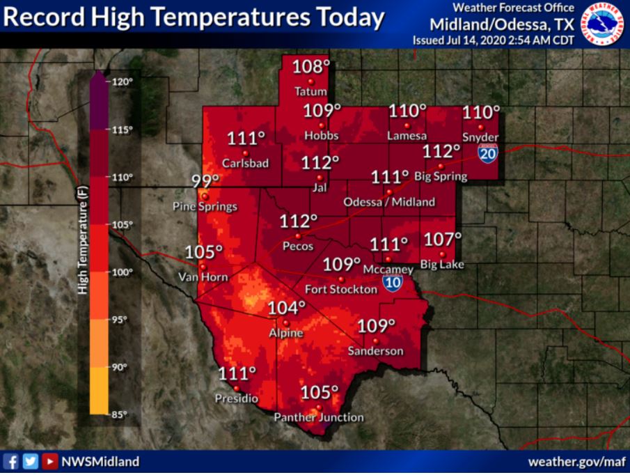 NWS: July’s average high approaches 102