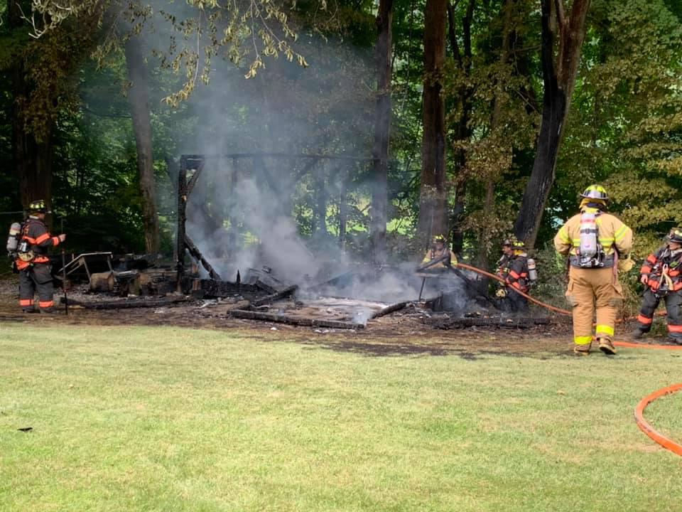 Fire destroys shed in Haddam