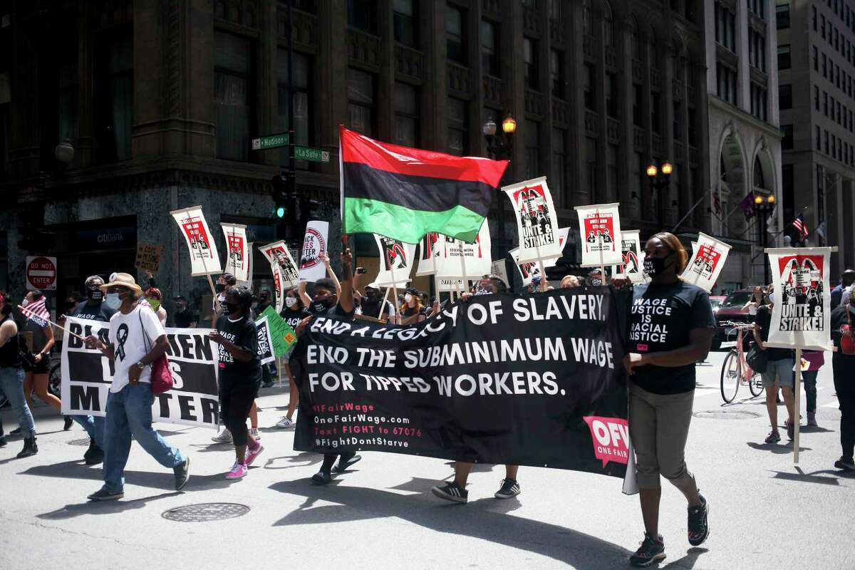 Striking workers protest racial inequality