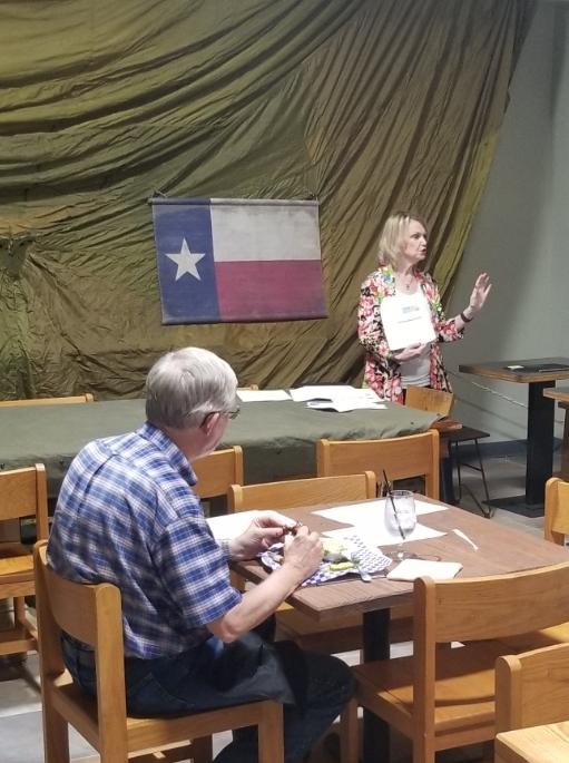 A Rotary Moment: Rotarian wife Pixie Jones making custom Rotary masks