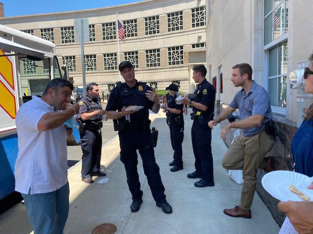 Greenwich family treats police department to lunch