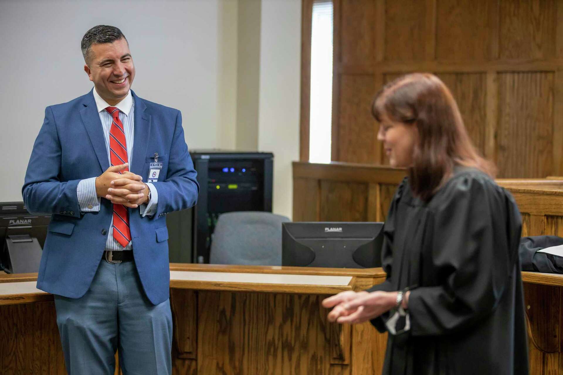 Santini takes interim bench of new 457th state District Court