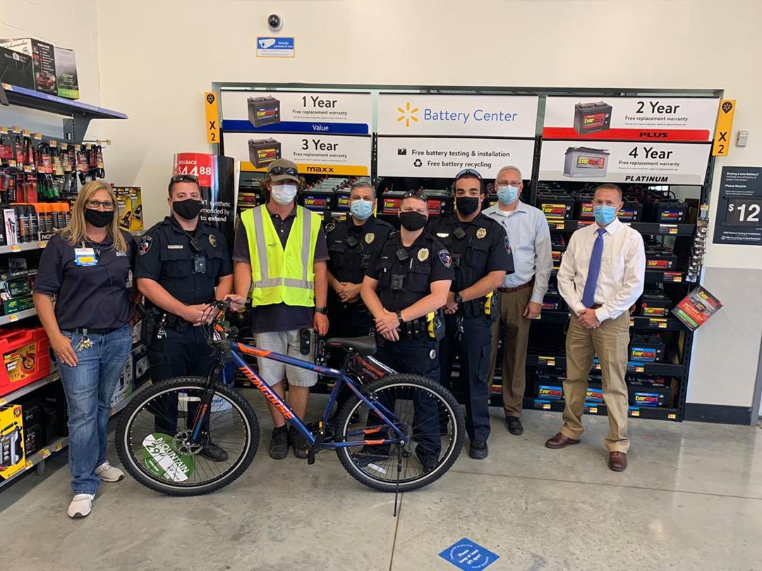 Cibolo police pitch in to buy man new bike after his was stolen at Walmart