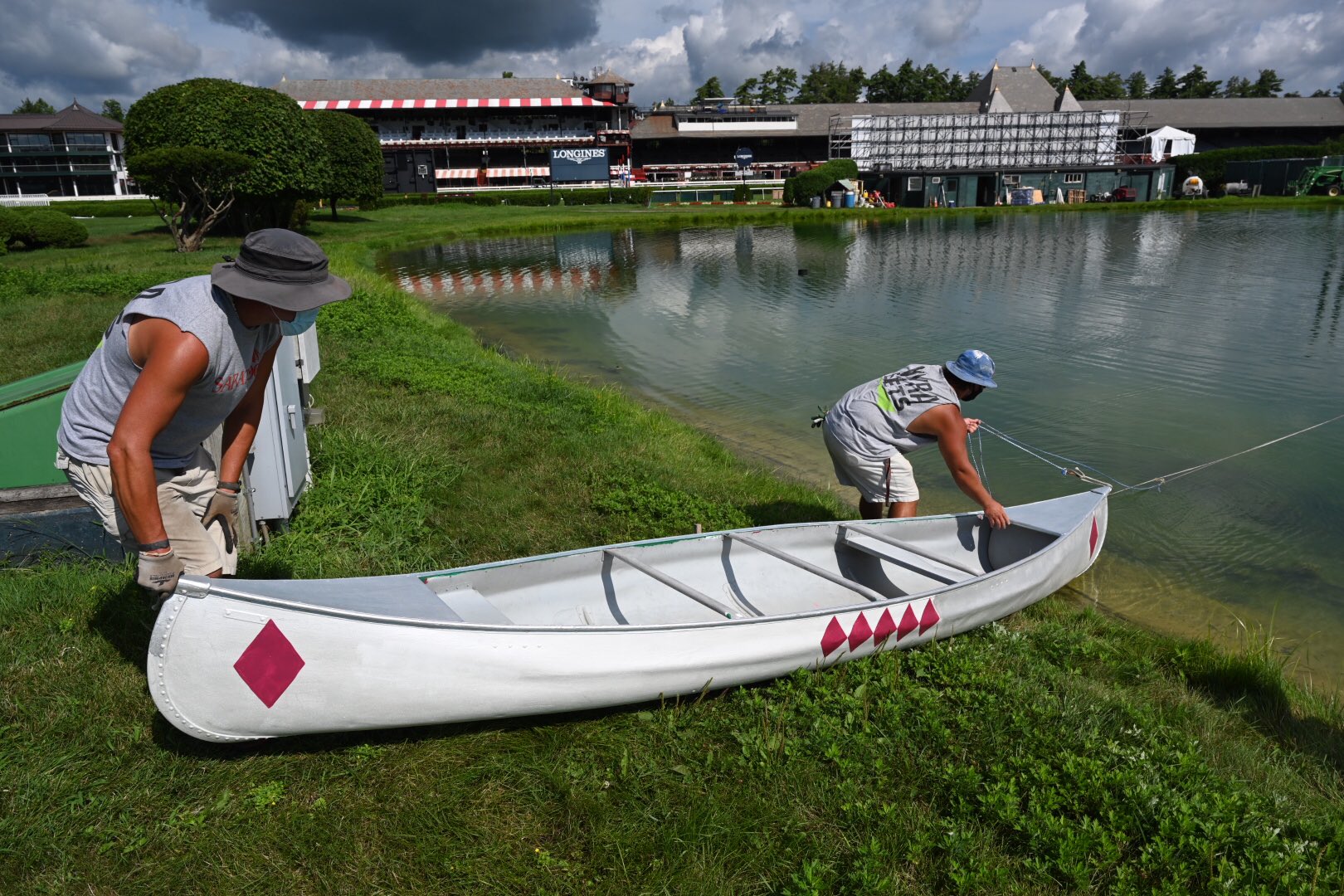 This year's Travers Canoe dedicated to Saratoga horse Tiz the Law