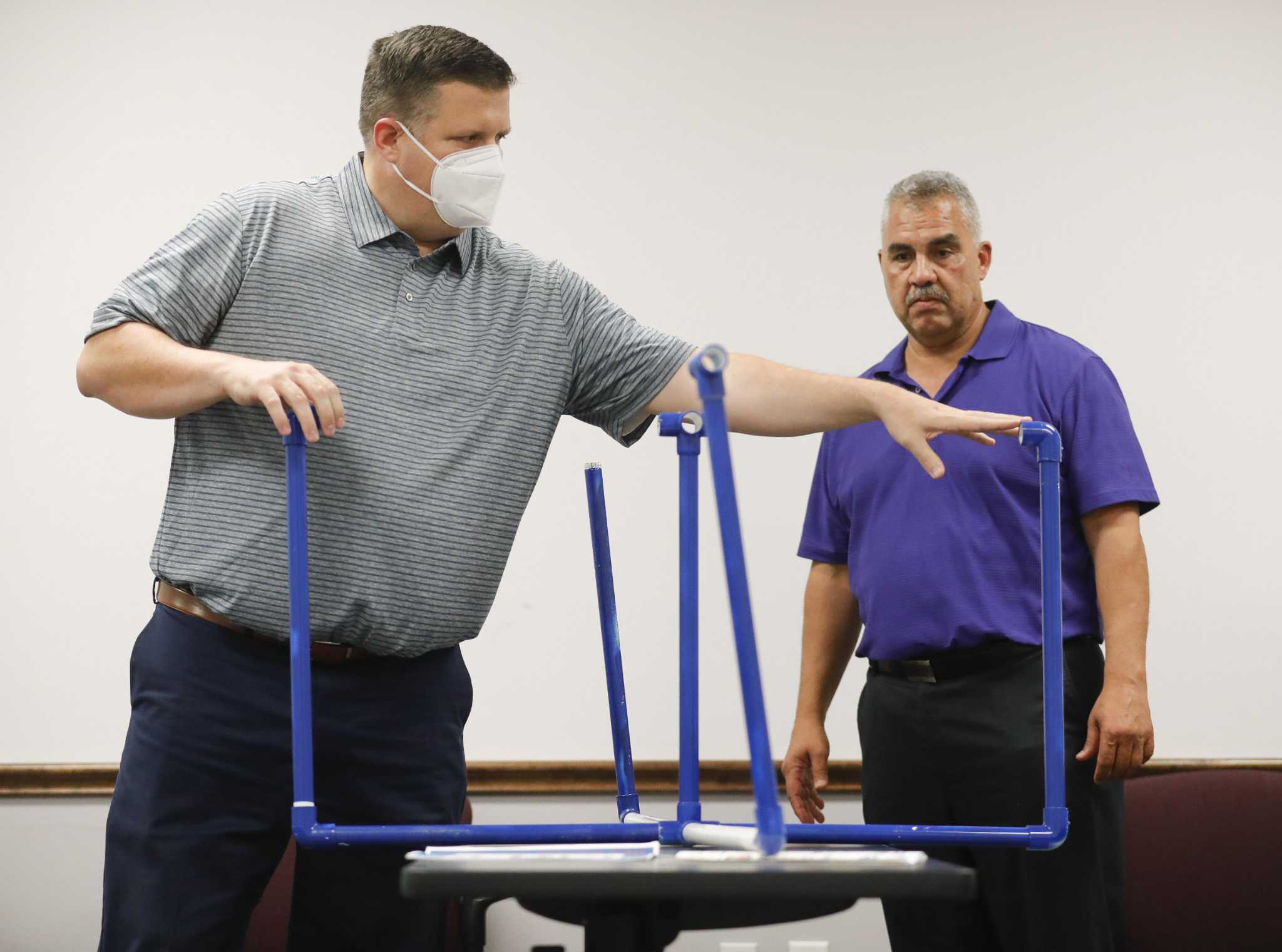 Conroe Noon Lion’s Club donates desk dividers to local elementary school