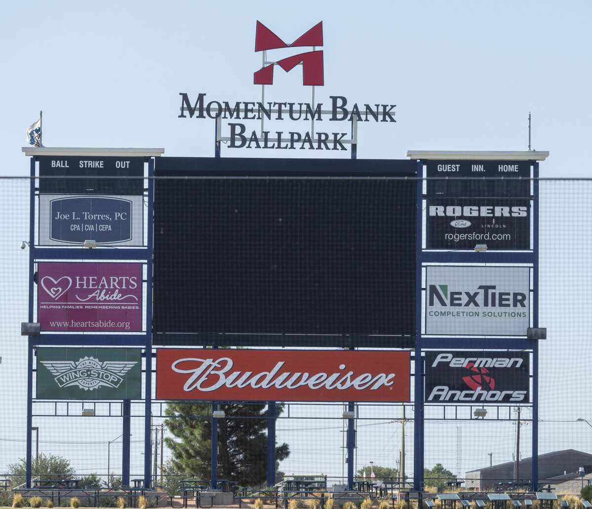 New signage is up at the ballpark