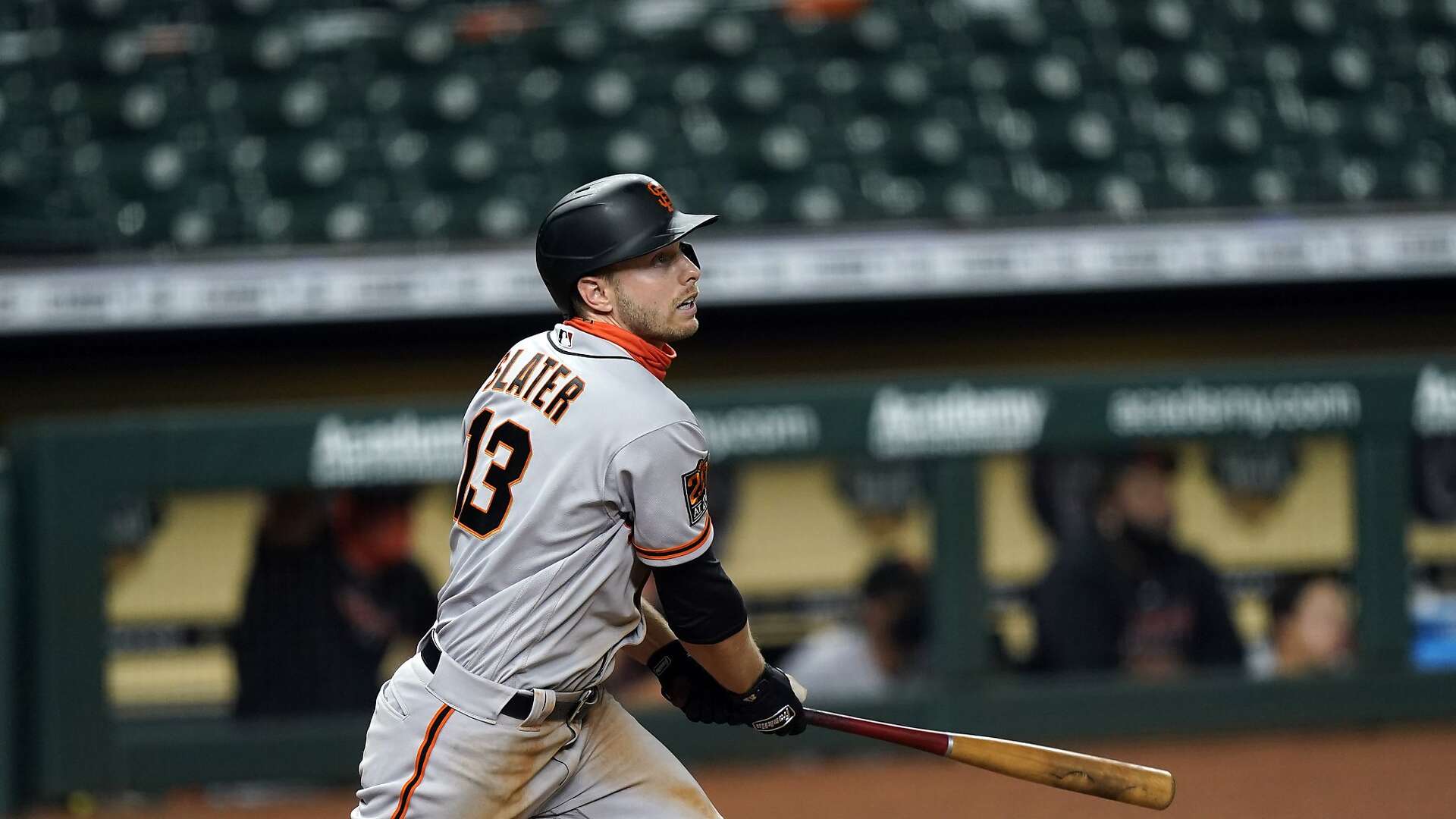 Giants’ hot-hitting Austin Slater diagnosed with flexor strain in elbow