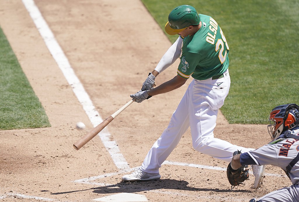 A’s Matt Olson is hitting home runs - only