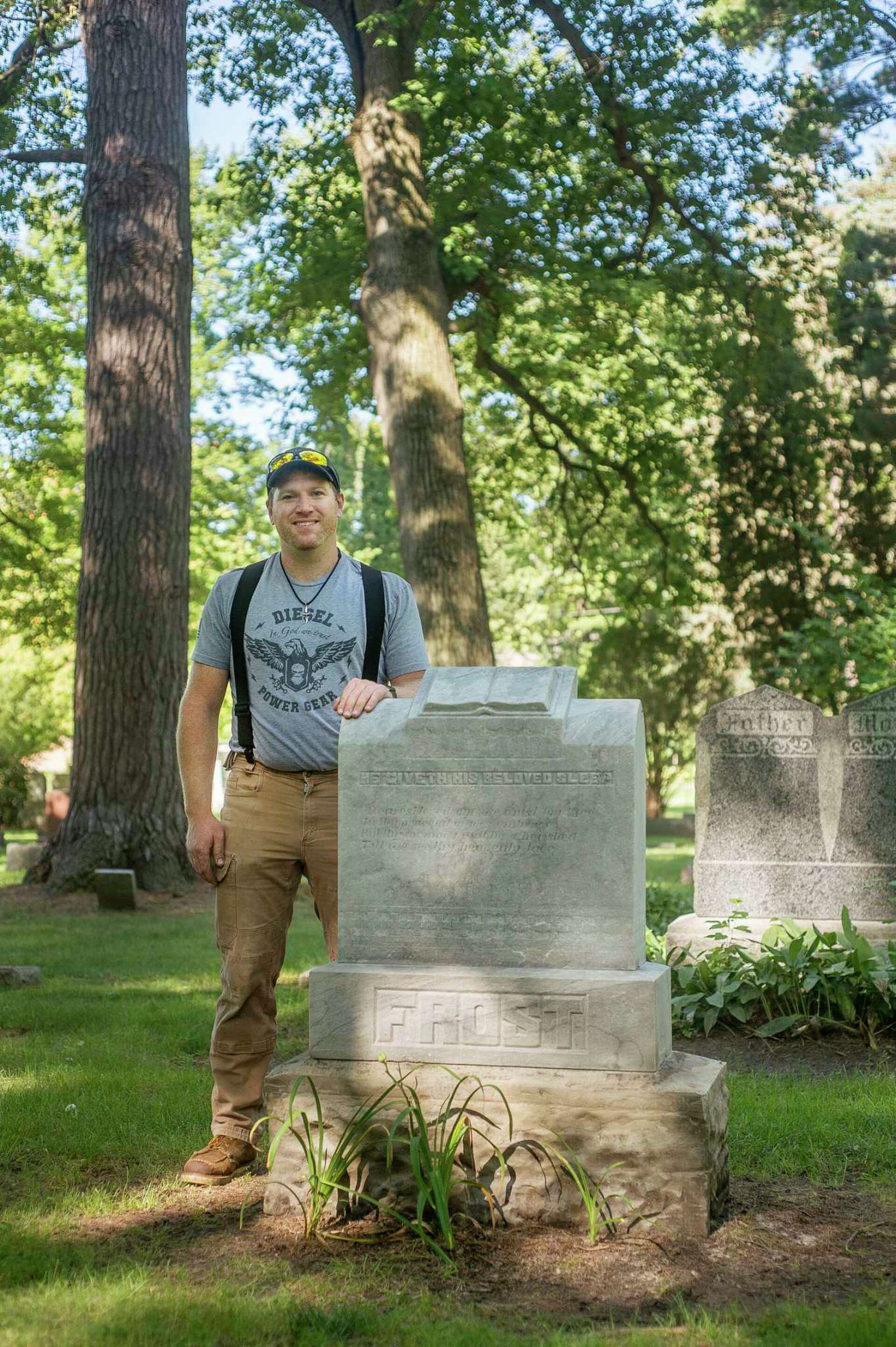 Preserving the past: Justin Frost starts headstone cleaning business