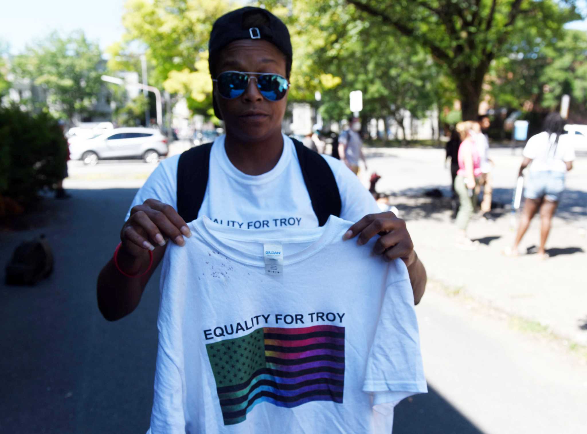 Activist's arrest in Troy sparks protest